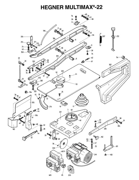 Hegner Scroll Saw Parts - Advanced Machinery