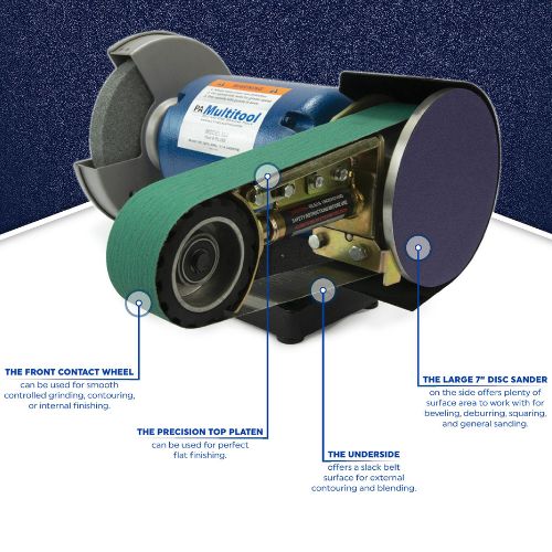 Multitool Grinders - Complete Belt Grinders & Bench Attachments — Advanced Machinery